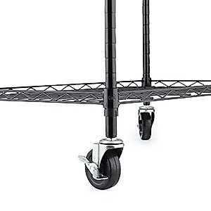 Caster Wheels,Shelf Casters,Set of 4, Shelving Wheels Replacement Wire Shelf Casters,Storage Shelf Casters for Shelf to Replace Wire Shelving  Leveling Feet - Fit Pusalxl Shelf