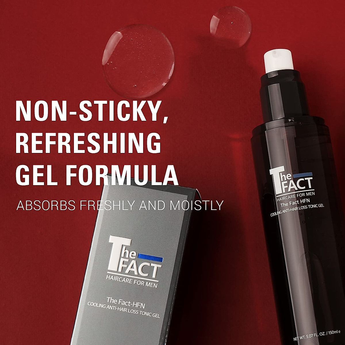 The Fact Men’s Scalp Soothing and Cooling Hair Serum - Calm & Soothe Itchy Scalp - Cooling Tonic Gel - The Fact HFN Cooling Scalp Relief Tonic Gel 5.07 Ounce