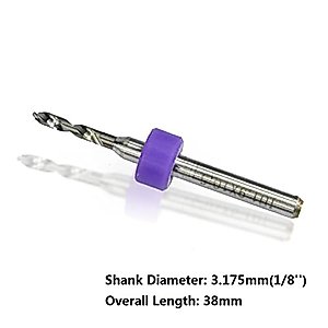 VIEUE Drill Bits 10 Pack 1.1-2.05mm PCB Drill Bit Set 3.175mm Shank PCB Micro Drill Bit Carbide Bit Set (Color : PCB1.55 10PCS)