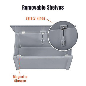 Sturdis Wooden Toy Box, Spacious Storage and Organization Bin, Toy Storage Organizer for Living Room Area, Playroom, Kids Bedroom, or Basement, Gray