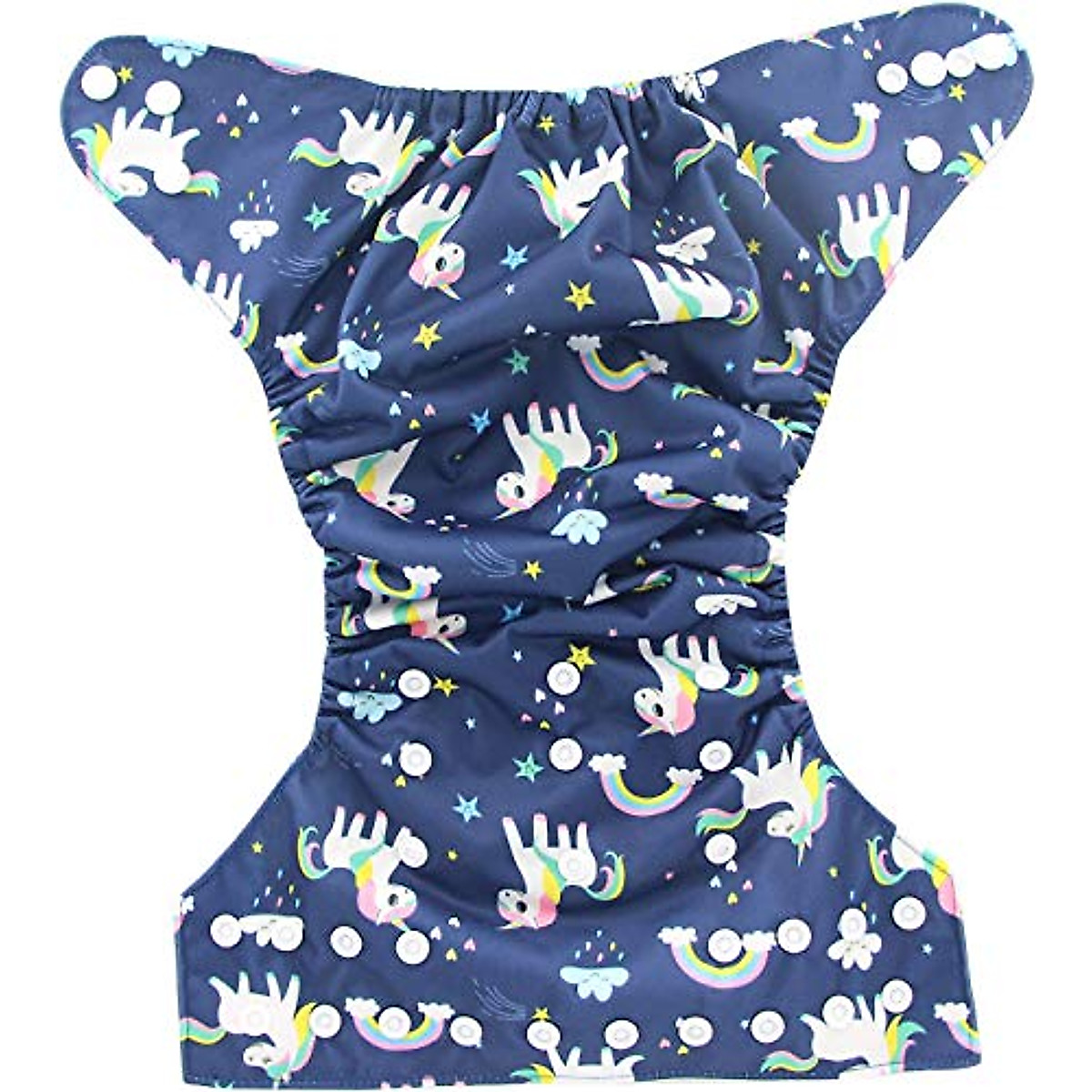 Ohbabyka Baby Reusable Waterproof Bamboo Cloth Diapers Nappies + 5 pics Insert (One Size, Girls)