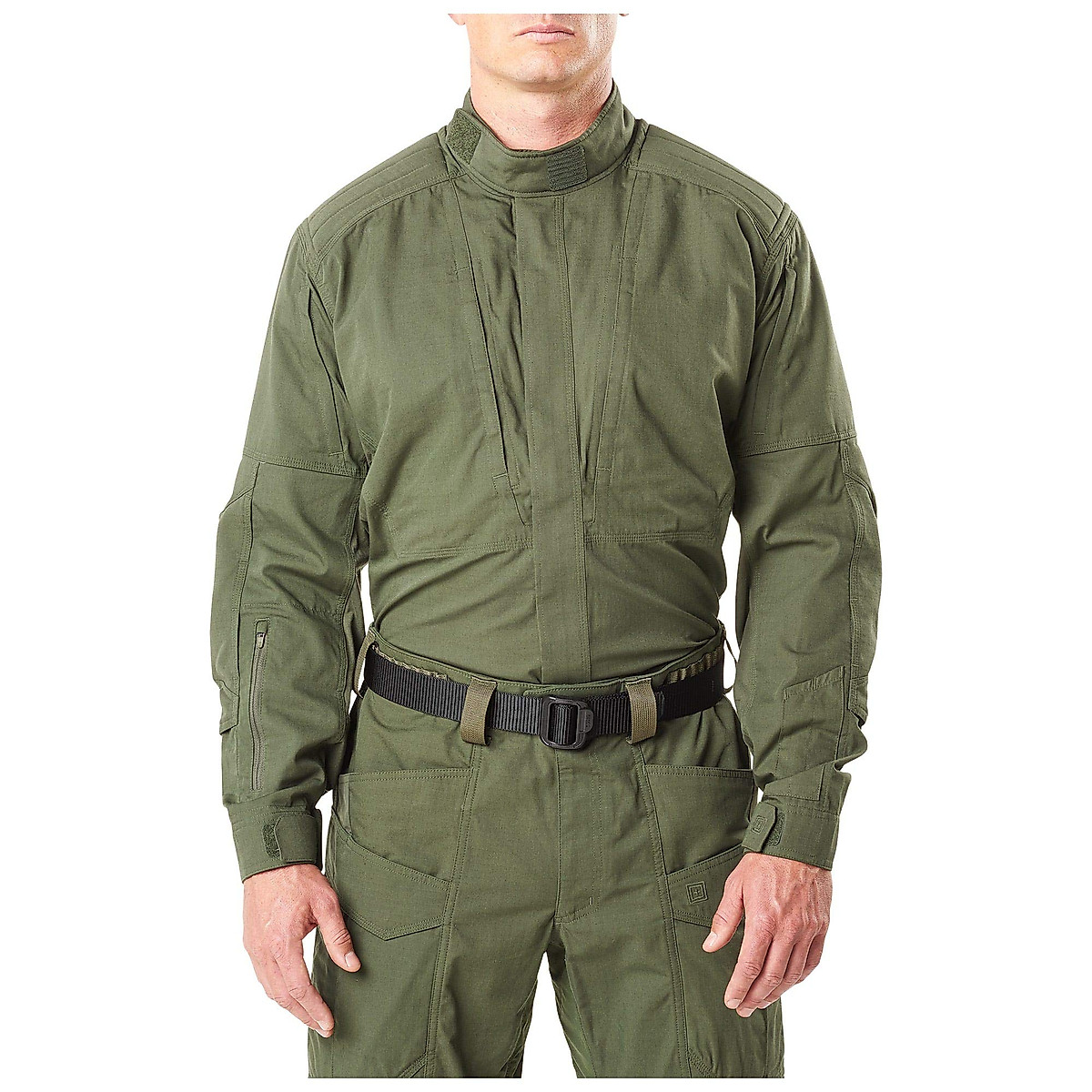 5.11 Tactical Men's XPRT Uniform Work Long Sleeve Shirt, Teflon Finish, Ripstop Fabric, TDU Green, XL, Style 72091
