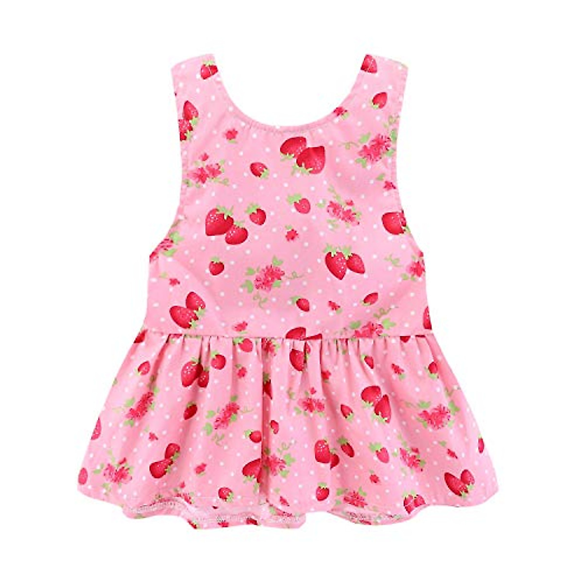 Mud Kingdom Watermelon Toddler Girl Outfits Backless 5T Fruit Pattern Pink