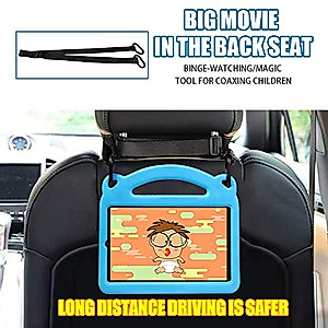 FIREVASE Tablet Kids Case for Samsung Galaxy Tab A 8.4 Inch,SM-T307/T307U, EVA Shock Proof Light Weight Professional Kids Case, with Handle Built-in Bracket & Shoulder Strap (Blue)