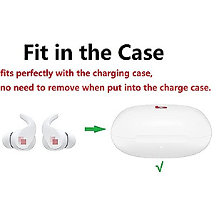 JNSA 12 PCS Replacement Ear Tip Eartip Compatible with Beats Studio Buds Earbud Headphones,Silicone Earbuds Tips S/M/L 3 Size 6 Pairs ,White (BFPSW6P)