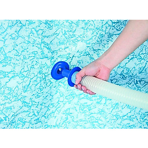 Bestway 56463E 18 Ft x 48 Inch Steel Pro Round Frame Above Ground Pool Set with Cartridge Filter Pump, Pool Cover, Ladder, and Skimmer