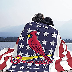 Team Promark St. Louis Cardinals Blanket Super Soft Throw Blanket Cozy Warm Fluffy Blankets Fits Sofa Chairs Bed All Seasons 50x40