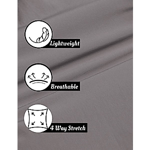 COOFANDY Mens Athletic Shorts 2 Pack Quick Dry Workout Running Shorts Training Jogger with Zipper Pocket Grey/Black, L