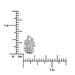 Rhodium Plated Sterling Silver 7mm Plumeria Hoop Earrings