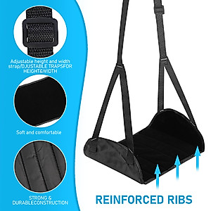 Airplane Footrest, Airplane Foot Hammock, Travel Foot Rest for Airplane, Portable Airplane Travel Leg Rest, for Airplane Travel Long Flight Essentials Home Office Footrests Foot Rest