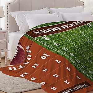Todeyya Football Theme Monthly Baby Milestone Blanket for Boy Girl, Personalized Baby ​Super Soft Flannel Fleece Blanket for Newborn Baby Gifts S 50"X40" for Kid