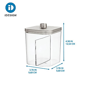 iDesign The Ilyse Collection Canister – Clear & Brushed Nickel