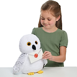 Harry Potter Collector Hedwig Plushie Stuffed Owl Toy for Kids with Sounds, White, Snowy Owl, Kids Toys for Ages 3 Up by Just Play