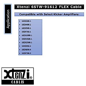 Xtenzi 6Pin Flex Cable XTFC Wire Accessory XT91612 for Amp Remote Bass Knob Compatible with Kicker IX ZX DX ZXM Amplifier