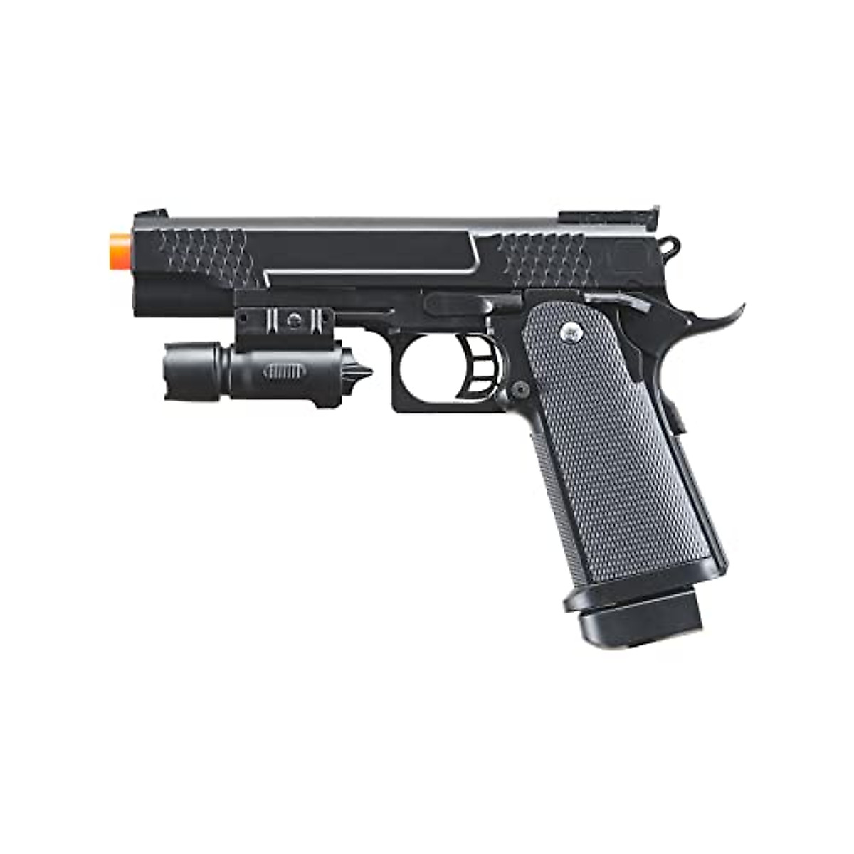 P2 Spring Powered Airsoft Pistol Plastic Lightweight/ (Black)-