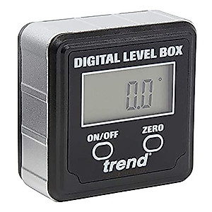 Trend Digital Level Box and Angle Finder (Magnetic Base & LCD Display) for Woodworking and Accurate Table/Miter Saw Angle Setting, Black, DLB