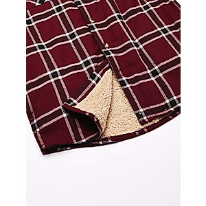 Wrangler Authentics Men's Long Sleeve Sherpa Lined Shirt Jacket, Tawny Port, X-Large