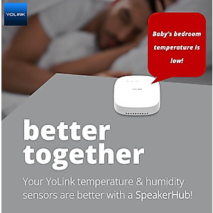 YoLink X3 Version Temperature & Humidity Sensor, Supports App Real-Time Data Refresh, Alexa, IFTTT, Home Assistant Integration - YoLink Hub Required