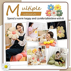 YesMora Flower Pillow Flower Floor Pillow Flower Shaped Pillow Flower Decorative Pillows Daisy Floor Pillow Flower Cushions