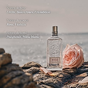 L'OCCITANE Rose Eau de Toilette 2.5 Fl.Oz|Elegant and tender fragrance for women |Notes of fresh greens, soft fruit, and delicate florals.