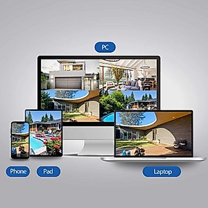 xmartO WB2024-W 2K 3MP Super HD WiFi Home Security Camera with Built-in Microphone (add-on Camera with 3.6mm Lens，Pack of 2, Requires 5MP NVR to Work)