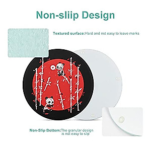 Zombie Pandas Cutting Board Tempered Glass Chopping Board for Kitchen Hotel