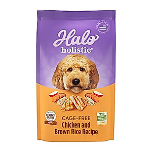 Halo Holistic Adult Dog Healthy Grains Cage-Free Chicken & Brown Rice Recipe Kibble 3.5 lb
