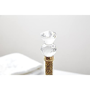 BANQLE Upright Paper Towel Holders, Glam Crystal Kitchen Countertop Decor, Standup Glass Glitter Sparkle Paper Towel Holder, Kitchen Decoration Silver