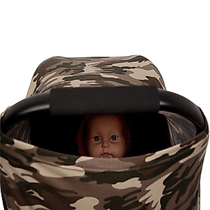 HONEY$HOMEY Camouflage Baby Car Seat Cover, Multi-Use Nursing Breastfeeding Scarf, High Chair Stroller Head Cover