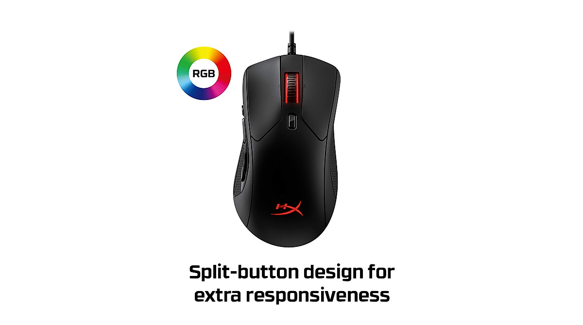 HyperX Pulsefire Raid – Gaming Mouse, 11 Programmable Buttons, RGB, Ergonomic Design ...