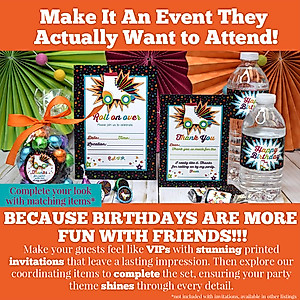 Roller Skating Birthday Party Invitations, 20 5x7 Fill In Cards with Twenty White Envelopes by AmandaCreation