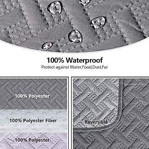 STONECREST Recliner Chair Cover Water Resistant, Reversible Washable Cover, Stay in Place (Dark Grey/Grey, Recliner 23" Regular)