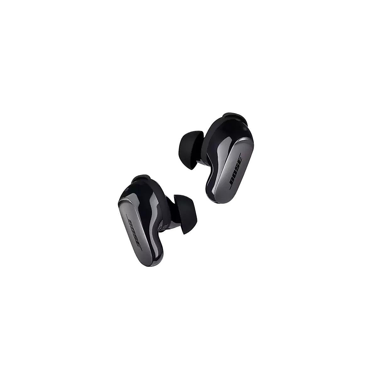 Bose QuietComfort Ultra True Wireless Bluetooth Adjustable Noise Cancelling Earbuds, Spatial Audio, Up to 6 Hours of Play Time, Black Bundle with Fit Kit
