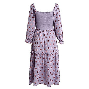 Aline Dress for Women Sun Dress Beach Womens Short White Dress Swing Long Strapless Dresses for Women Lantern Long Sleeve Vestidos de Mujer rojos Cortos Shift Dresses Elegant Dresses for Women tie