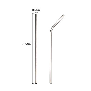 BRIIEC 4pcs Reusable Red Stainless Steel Straws with Carry Case, Metal Straws with Clean Brush, Cute Drinking Straws, Portable for Travel Camping, Kitchen, Bar, Restaurant, Coffee, Juice