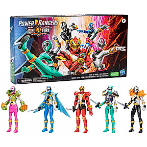 Power Rangers Dino Fury Team Up Pack, 6-Inch Action Figures, Toys for 4 Year Old Boys and Girls, Action Figure Set, Superhero Toys (Amazon Exclusive)