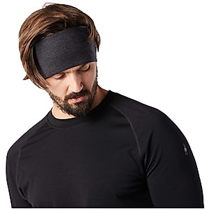 Smartwool Merino 250 Reversible Headband - Wool Headwear for Men and Women BLACK-CHARCOAL H IFM