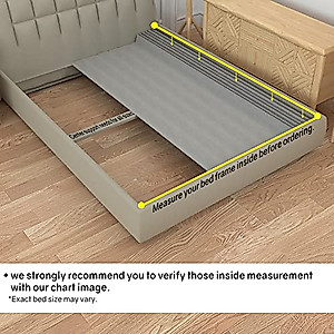Treaton, 0.75-Inch Vertical Mattress Support Wooden Bunkie Board/Slats with Cover, Twin, Grey