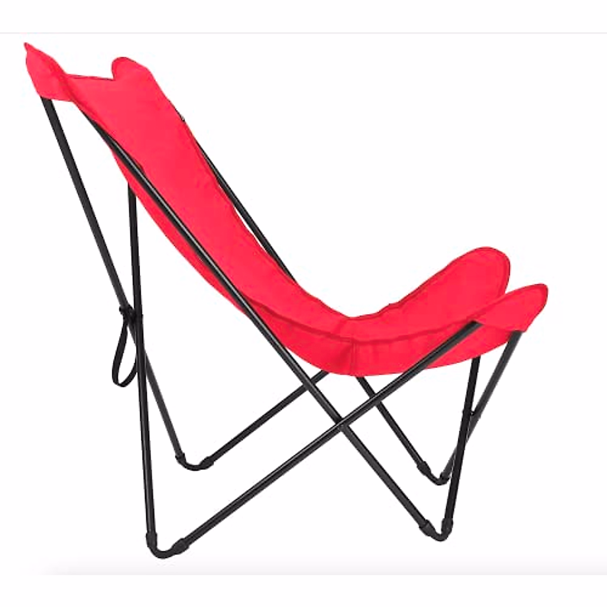 Lafuma Pop Up XL Lounge Chair (Garance Red) Extra Large Folding Butterfly Dorm Chair