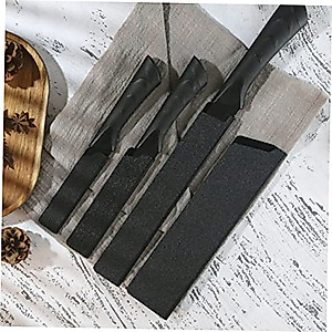 GRADENEVE 5pcs Blade Protection Jacket Knife Guards Kitchen Cutter Sheathes Kitchen Accessory Blade Protectors Knife Protectors Kitchen Guard Cutter Protector Sleeve Cutter Guards Black Abs