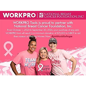 WORKPRO Full Size Cordless Hot Melt Glue Gun - 12V Rechargeable Fast Preheating Glue Gun Kit with 15pcs Full Size Glue Sticks, Auto Power-off Glue Gun for DIY Project, Art, Craft - Pink Ribbon