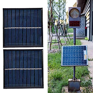 2Pcs Mini Solar Panel 0.7W 5V 0‑140mA, 70 x 70mm Solar Panel, Portable Encapsulated Solar Cell for Low Power Appliances, Emergency Lights, Advertising Lights, Traffic Lights