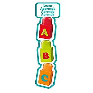 MEGA BLOKS Fisher-Price ABC Blocks Building Toy, ABC Musical Train with 50 Pieces, Music and Sounds for Toddlers, Gift Ideas for Kids Age 1+ Years