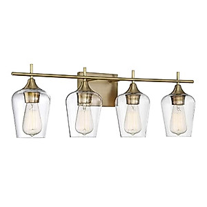 Savoy House Octave 4 Light Bath Bar 8-4030-4-322 in Warm Brass