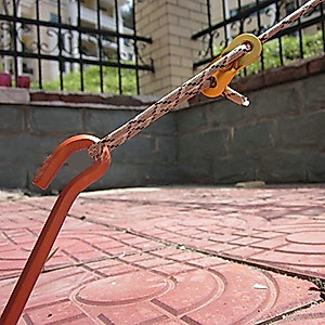 LILUO Glow in The Dark Luminous Reflective Guyline - 5mm 65.6ft/20m Highly Reflective Tent Rope with 10 Aluminum Adjusters/Tensioners