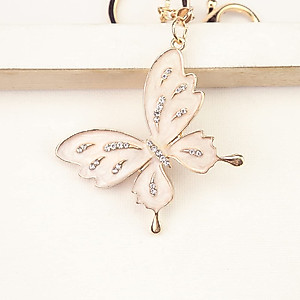 Butterfly Keychain - Cute Key Chains,Butterfly Gift,Crystal Bling Diamond keychain,Butterfly Accessories for Women Car Keys