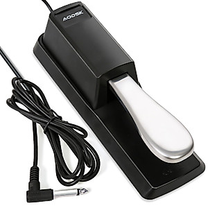 Aodsk Piano Sustain Pedal,Keyboard Sustain Pedal for Digital Piano With Polarity Switch and Anti-Slip Rubber Bottom For MIDI Keyboards,Digital Pianos,1/4'' (6.35mm) Input Plug