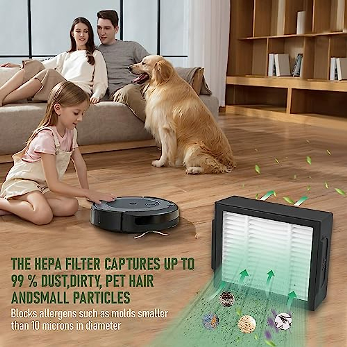 ALSTON HEPA Filter Replacements 12PCS for iRobot Roomba I E & J Series, i7 i7+/plus i3 i3+ i4 i6 i6+ i8 i8+ E5 E6 E7, High Efficiency Roomba Filters with Cleaning Brush…
