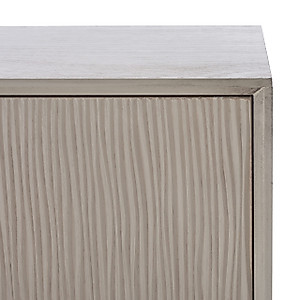 SAFAVIEH Home Collection Aliyah Greige 2-Door 1-Shelf Entertainment Media Stand up to 55" Flatscreen TV