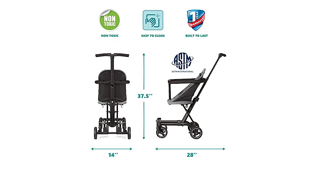 Compact Dream On Me Coast Rider Stroller - Lightweight & Safe